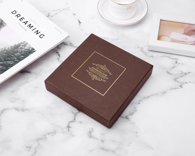High-end chocolate gift box with interior dividers