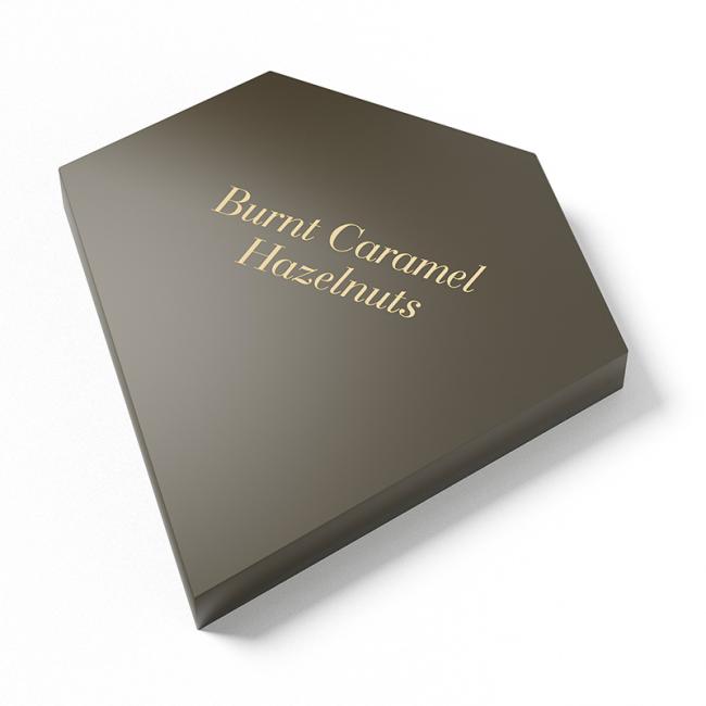 Custom rigid chocolate box with drawer-type opening