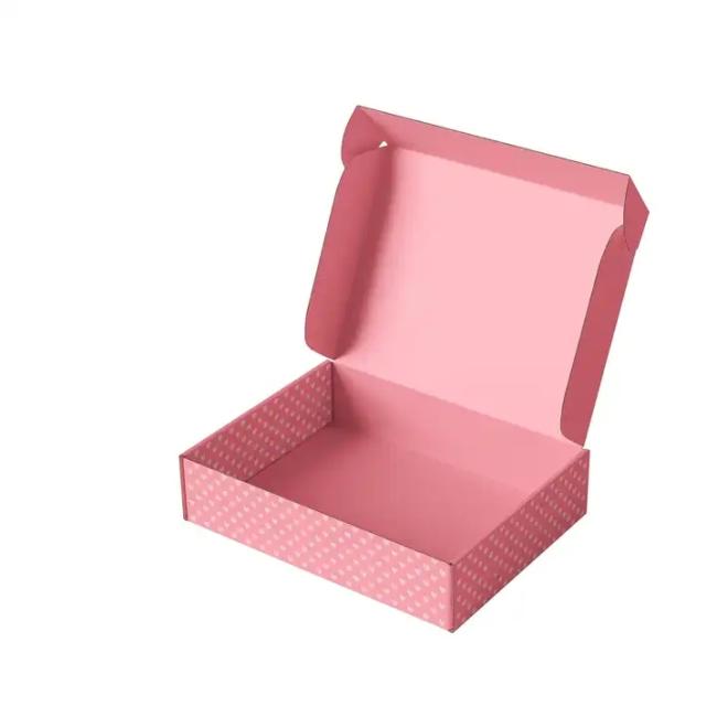 Custom printed corrugated mailer box with various surface finishes