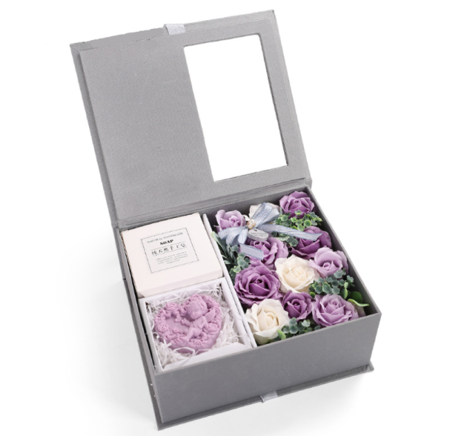 Valentine's Day flower gift box front view