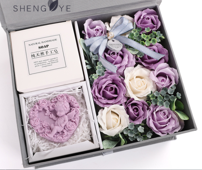 Close-up of flower box printing details