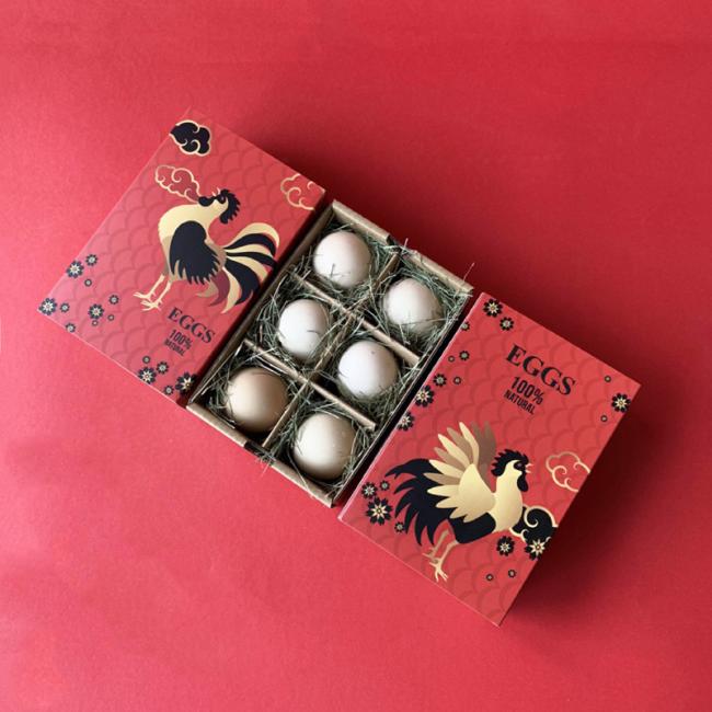 Egg box with customized logo printing