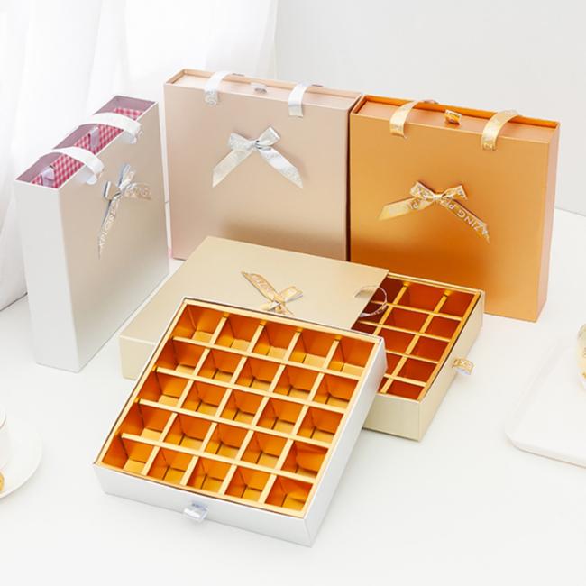 Luxury chocolate gift box with sliding drawer design