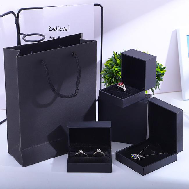 Close-up view of leather jewelry gift box