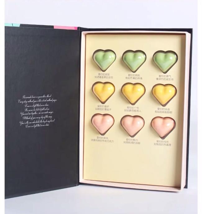 Custom chocolate box with logo placement example