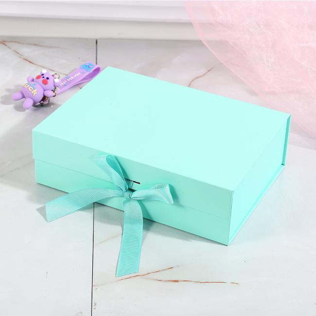 Luxury rigid cardboard folding gift box with custom printing