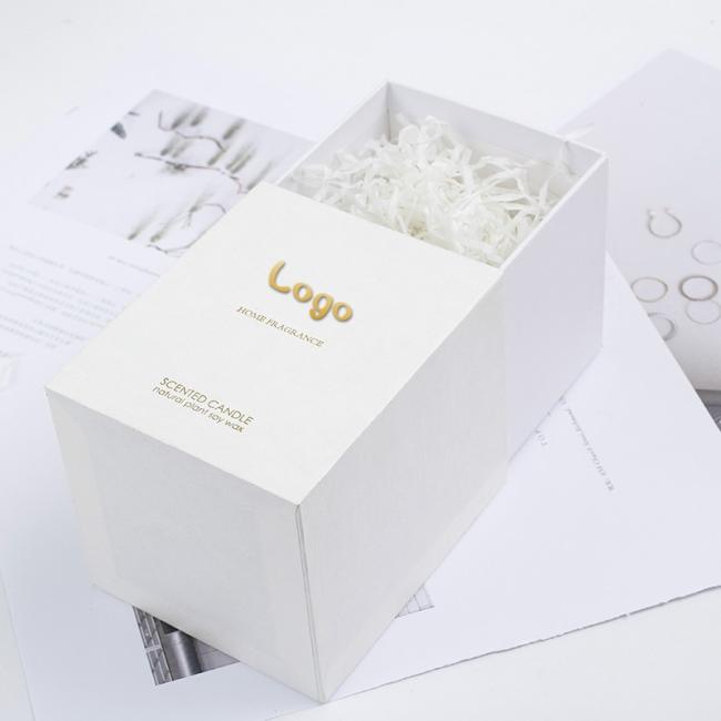 Luxury candle box with gold foil printing and drawer design