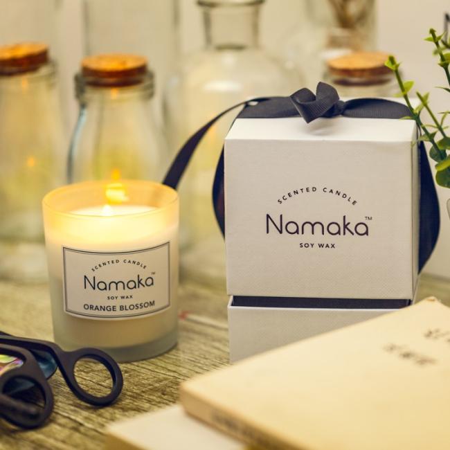 Premium candle box packaging with decorative elements