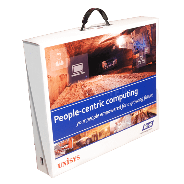 Recycled cardboard mailer box product display