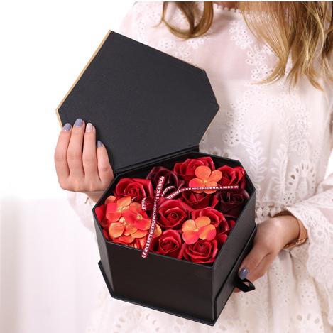 Pink Diamond preserved rose flower packaging box showcase