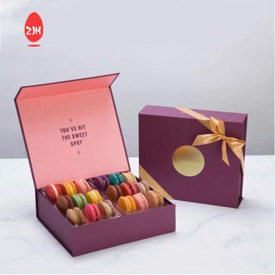 Cina Contenitori di imballaggio per alimenti monouso di lusso da 11 cm Confezione di scatole di macaron rosa in vendita