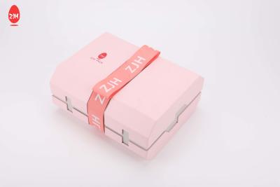 Cina Luxury Foldable Cardboard Paper Shoes Box , Magnetic Rigid Packaging Pink Gift Boxes in vendita