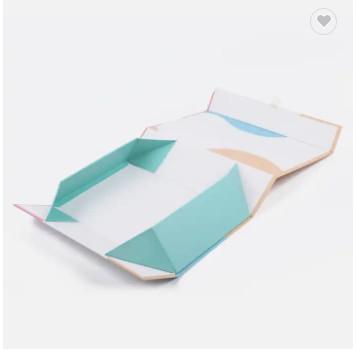 Cina Customized Size Logo Printing Magnetic Foldable Boxes for Satin Clothes Packaging in vendita