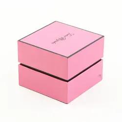 Cina Wholesale Pink Rigid Cardboard Candle Gift Box Magnet / Button / Tie Closure in vendita