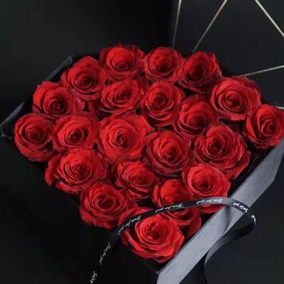China UV Coating Printing Florist Cardboard Boxes Pink Pentagon Cardboard Rose Gift Box for sale