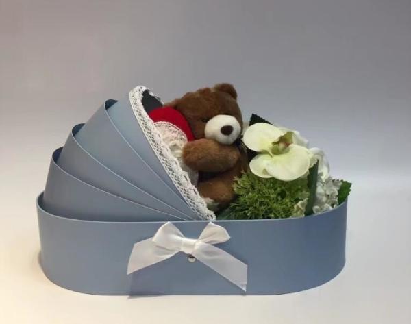 Quality Fresh Rose Arrangement Luxury Flower Box Recycled Cardboard Boxes Custom Logo for sale