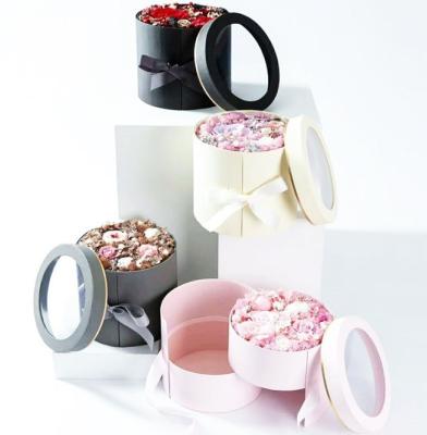中国 防水回転型PVC丸型花包装箱 永遠のバラ ギフトパッケージ 双層 17*20CM 販売のため