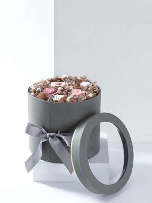 中国 透明なPVCウィンドウ 丸い 母の日 フラワー帽子箱 花の包装 マット 輝くラミネーション 販売のため