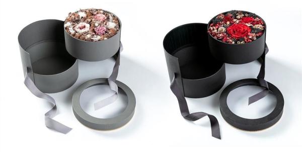 Quality Clear PVC Window Round Mother'S Day Flower Hat Box Floral Packaging Matte Glossy for sale