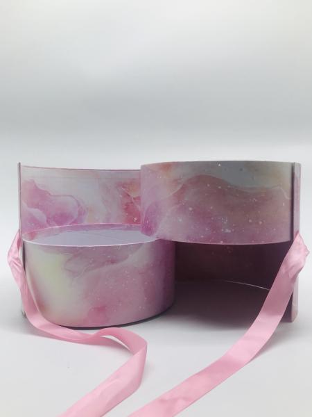 Quality Clear PVC Window Round Mother'S Day Flower Hat Box Floral Packaging Matte Glossy for sale