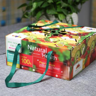 China Geaffineerde kartonnen fruit- en groentenkartonnen dozen voor watermeloen Peer Ananas Oranje Te koop