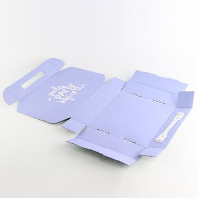 China Caixas de correio de cartão reciclado Maleta com fita e alça Caixas de correio impressas ecológicas à venda