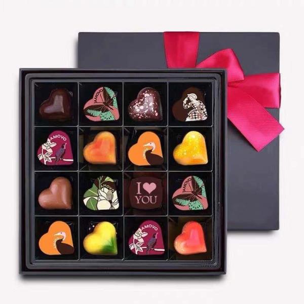 Quality Rigid Chocolate Packaging Gift Boxes With Dividers And Custom Pantone Design for sale
