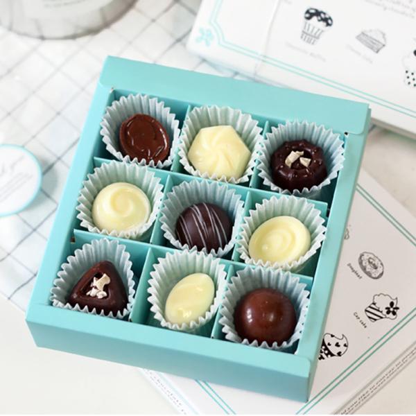 Quality Macaroon Empty Chocolate Boxes Stamping Custom Valentine'S Day Chocolate Box for sale