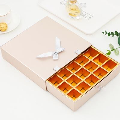 China Moderne Gepersonaliseerde Truffel Chocolade Geschenkdoos Karton Schuiflade CMYK Druk Te koop