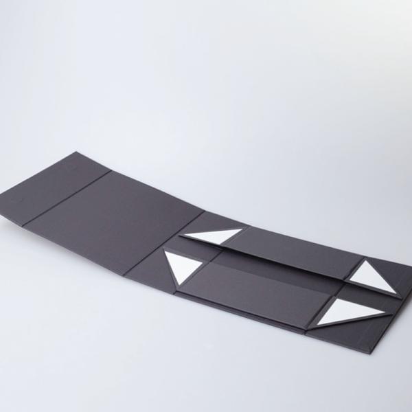Quality Sustainable Magnetic Folding Gift Box Black Paper Foldable Box Cardboard Flat for sale