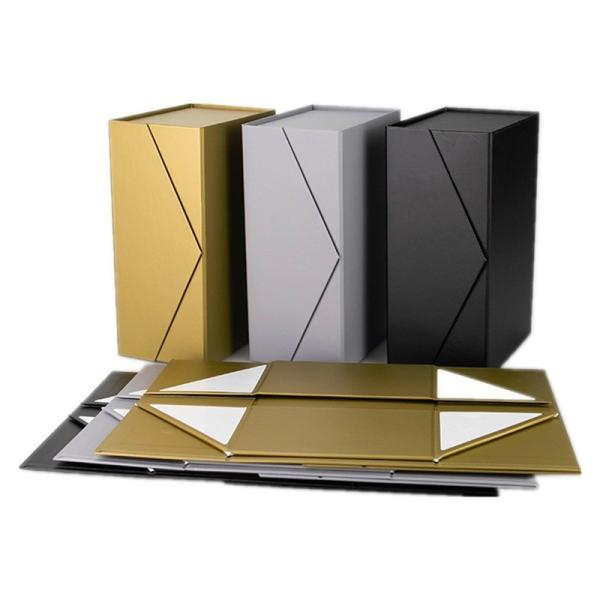 Quality Orange Cardboard Treat Boxes / Collapsible Gift Box With Magnetic Closure for sale