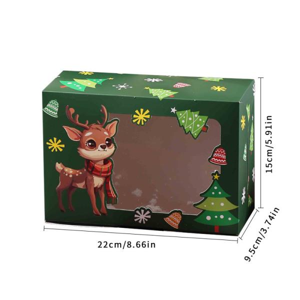 Quality Paperboard Liner Transparent Collapsible Christmas Boxes OEM Service Foldable for sale