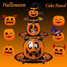 China Countertop Cupcake Cardboard Food Display Stands Case Halloween Party Foldable for sale