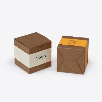 Cina Confezione per candele su misura per profumi quadrati confezione carta kraft confezione regalo eco-compatibile in vendita