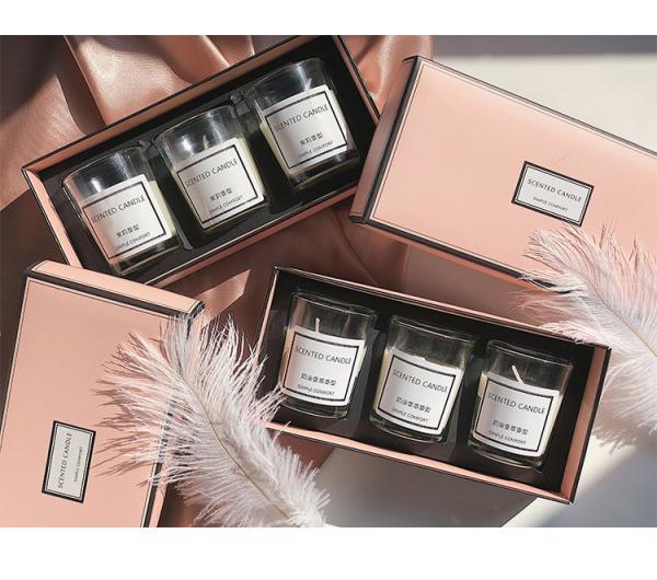 Quality Dekun 3 Units Scented Rigid Personalized Candle Packaging Box With Lid for sale