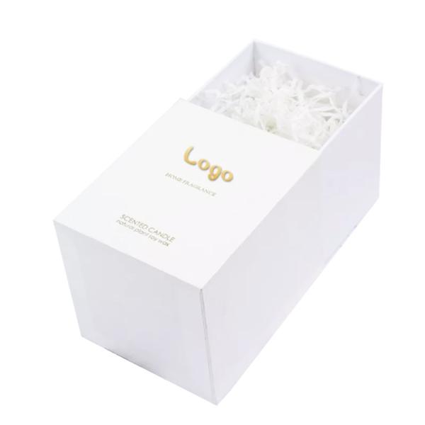Quality 10*10*12cm Luxury Custom Scented 30cl Candle Box Tube Packaging With Gold Foil for sale