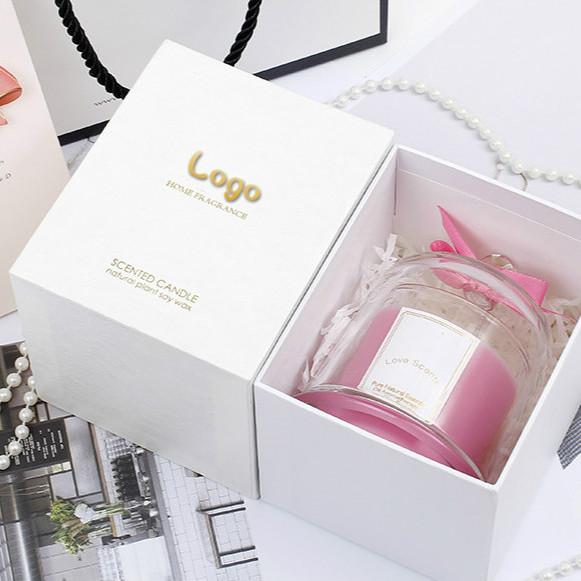 Quality 10*10*12cm Luxury Custom Scented 30cl Candle Box Tube Packaging With Gold Foil for sale