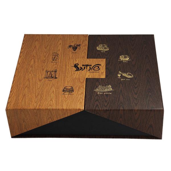 Quality Recyclable Luxury Colorful Wine Bottle Shipping Boxes And Inserts With Logo for sale