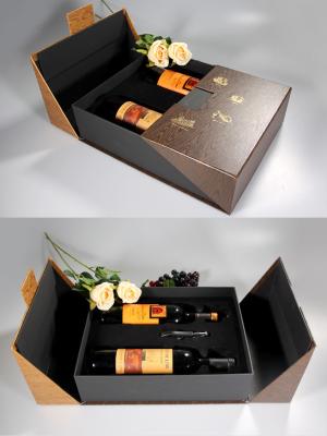 Cina Bottiglie di vino di lusso riciclabili colorate Scatole di spedizione e inserti con logo in vendita