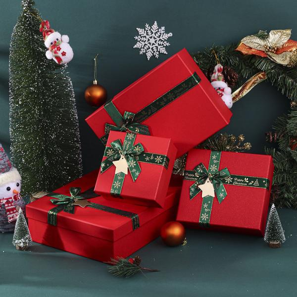 Quality Gift Craft Customized Colorful Rigiding Paper Christmas Gift Box Packaging With for sale