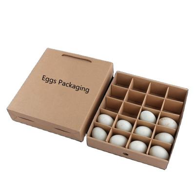 China Handmade 20 Quail Egg Shipping Boxes Container Empty Brown Carton Packaging Trays Eco Friendly for sale