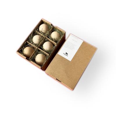 China Folders Custom Corrugated Cardboard Egg Paper Box Brown CMYK With Divider for sale