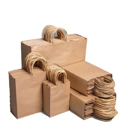China ODM/OEM Schermdrukken Bruin Kraftpapier zak zak geschenkzakken bulk Te koop