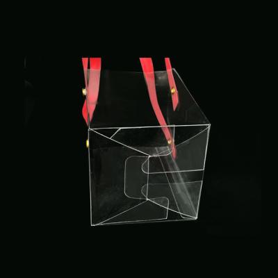 China Simple PET PVC Transparent Clear Pvc Gift Boxes Tote Bag Plastic Packaging for sale