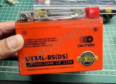 China OUTDO UTX4L-BS(DS) Battery DS-iGEL 12V 4Ah 10HR *CA:115A New Original Motorcycle Part for sale