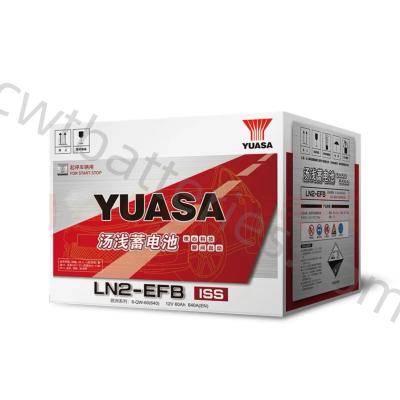 Cina Batteria per veicoli a motore ISS attiva 12V 60Ah YUASA LN2-EFB per veicoli di arresto in vendita