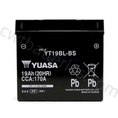 China Powersport Yuasa YT19BL-BS Motorcycle Gel Motorcycle Battery AGM Replacement 12V 17.7Ah for sale