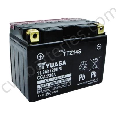 China Yuasa TTZ14S Li Ion Motorcycle Battery Maintenance Free 12V 11.8Ah 230A for sale