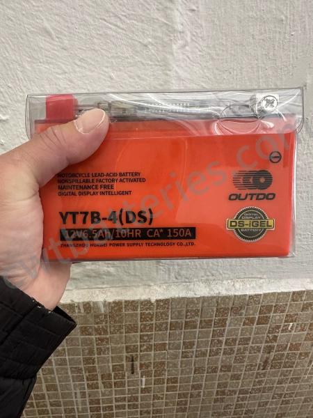 Quality OUTDO YT7B-4 DS Lithium Ion Motorcycle Battery DS-IGEL 12V 6.5Ah for sale