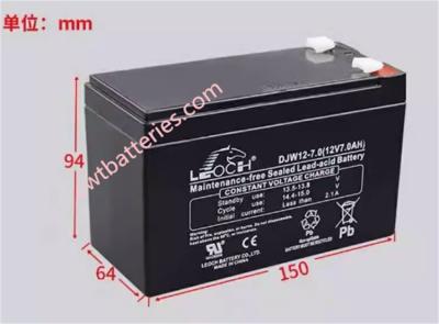 Cina Black LEOCH DJW12-7.0 Batterie UPS AGM Acido di piombo sigillato 12V 7AH in vendita